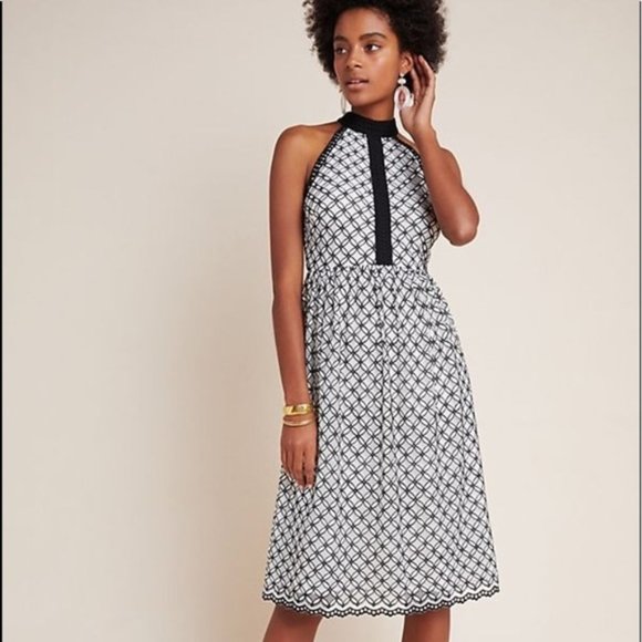 Eri & Ali | Dresses | Anthro Eri Ali Ninetta Halter Midi Dress Lace ...